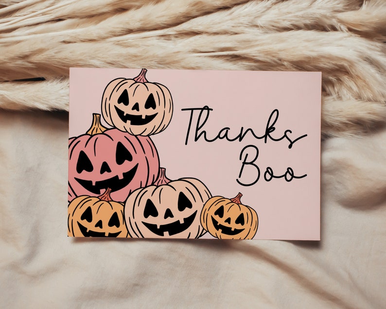 Halloween Thank You Cards Business Thanks Boo Spooky Printed Bulk ...