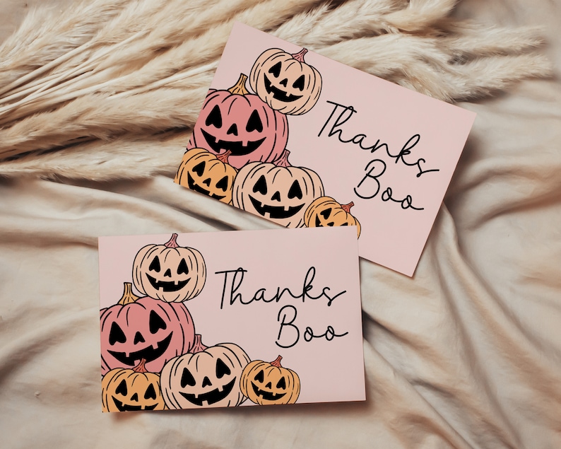 Halloween Thank You Cards Business Thanks Boo Spooky Printed Bulk ...