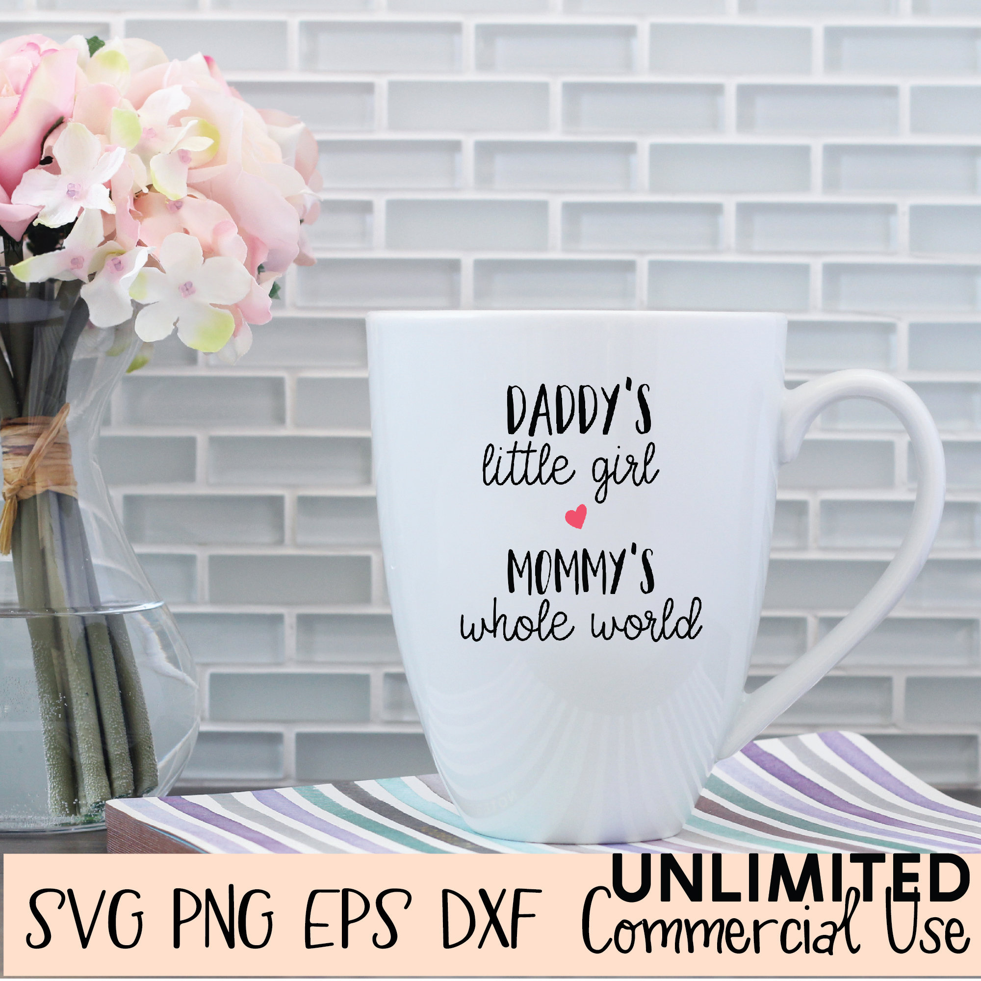 Daddy's Little Girl Mommy's Whole World Svg | Etsy