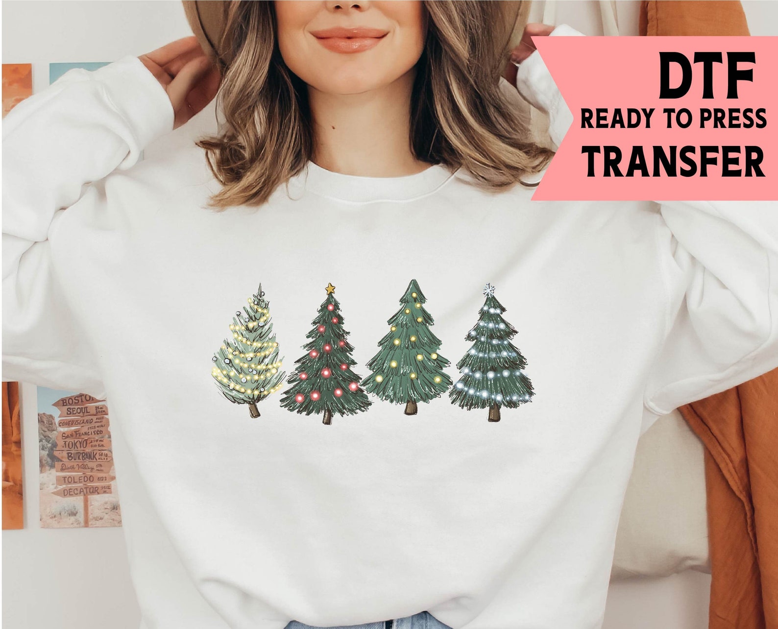 Christmas DTF Heat Transfers Direct to Film Transfers Tshirt Transfer ...