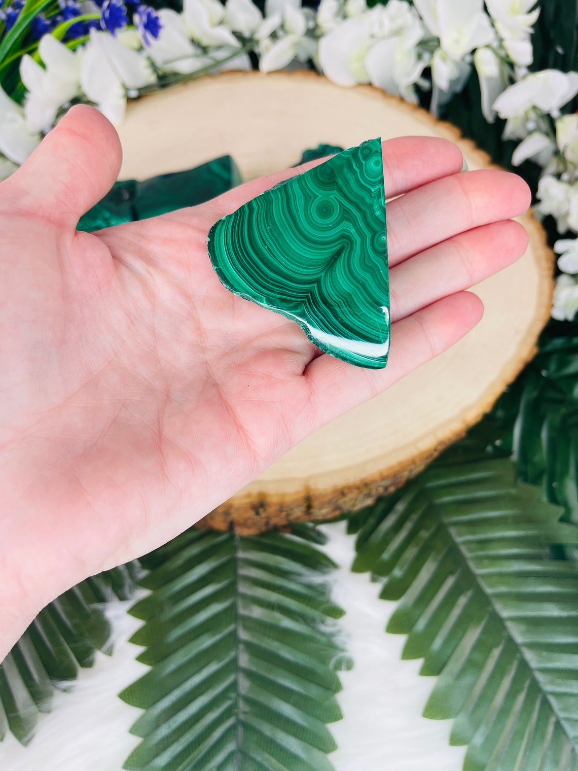 Polished Malachite Slab | Heart Chakra | Transformation | Happiness ...