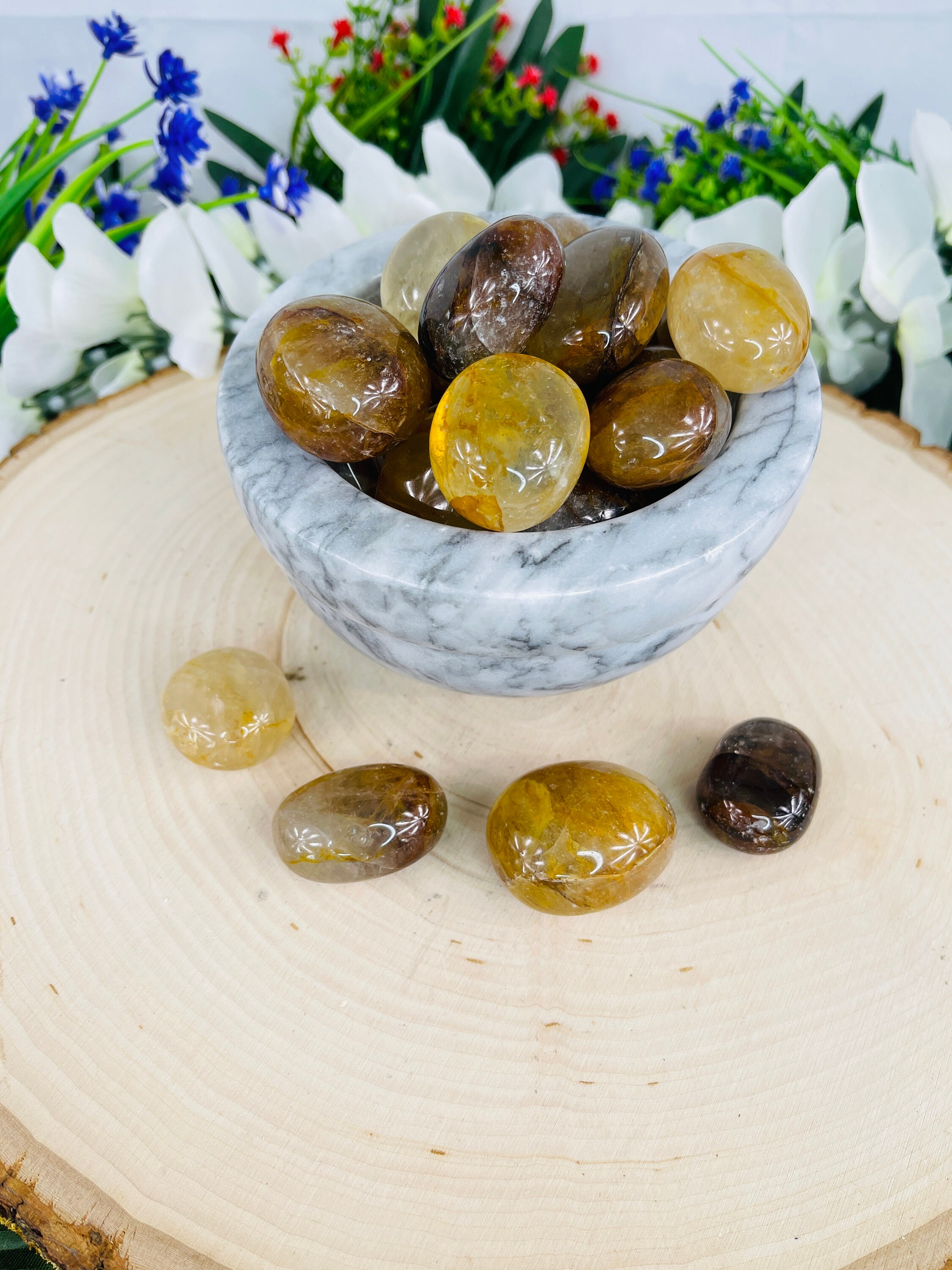 Golden Healer Quartz Tumble Pocket Stone Bra Stone 1-1.5 | Etsy