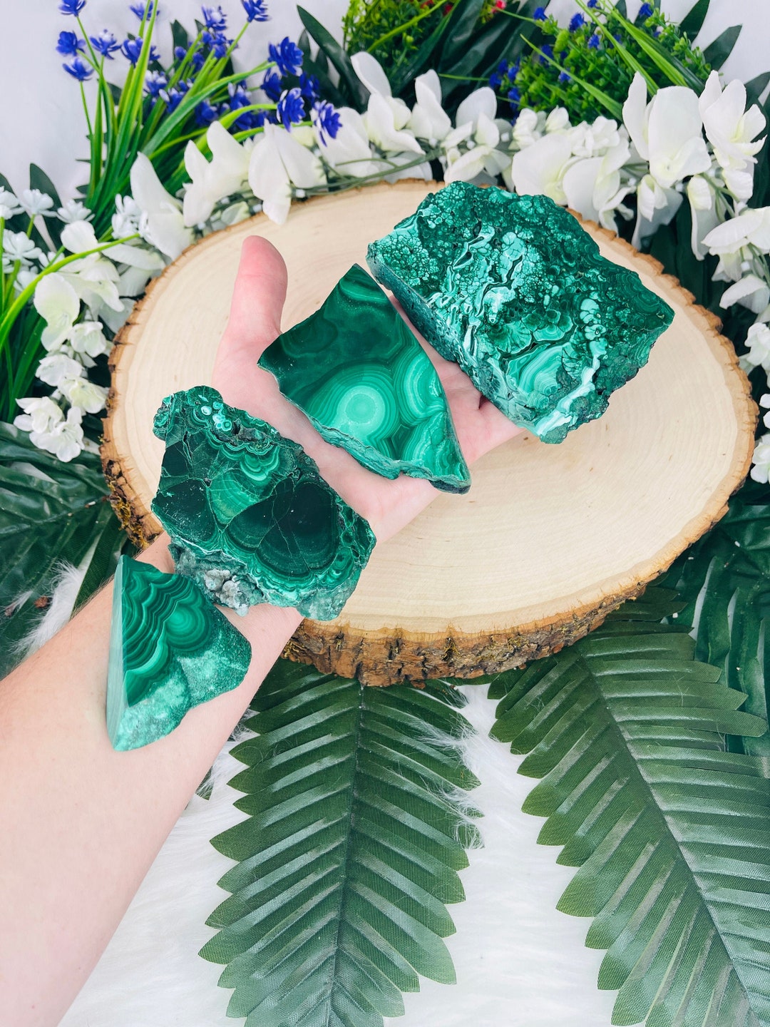 Polished Malachite Slab | Heart Chakra | Transformation | Happiness ...