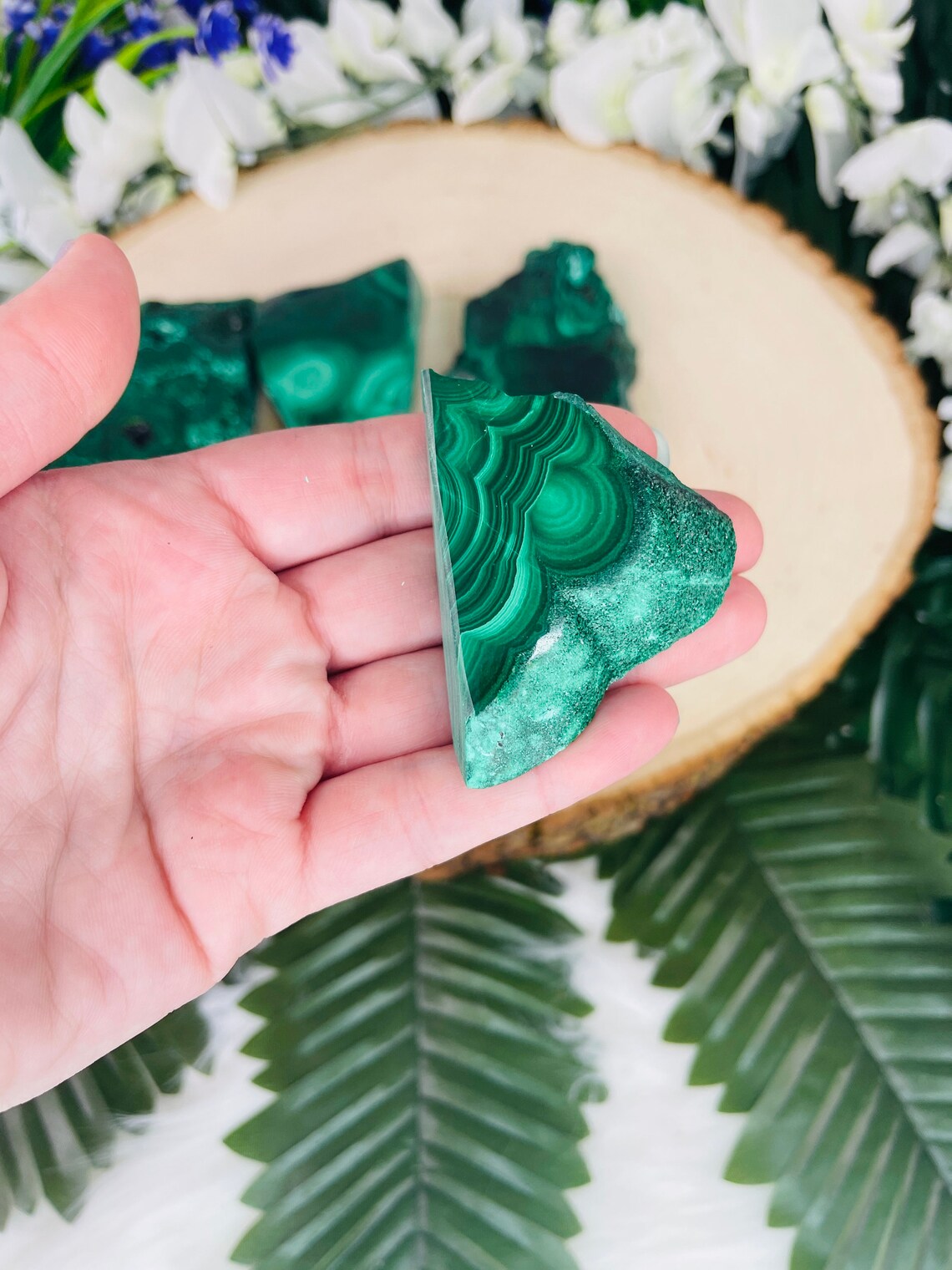 Polished Malachite Slab | Heart Chakra | Transformation | Happiness ...