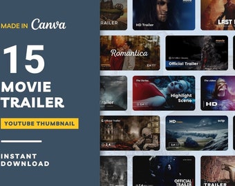Canva Movie Trailer Template - Etsy