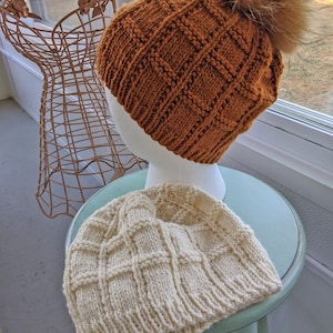Splendid Square Hat Knitting Pattern - Etsy