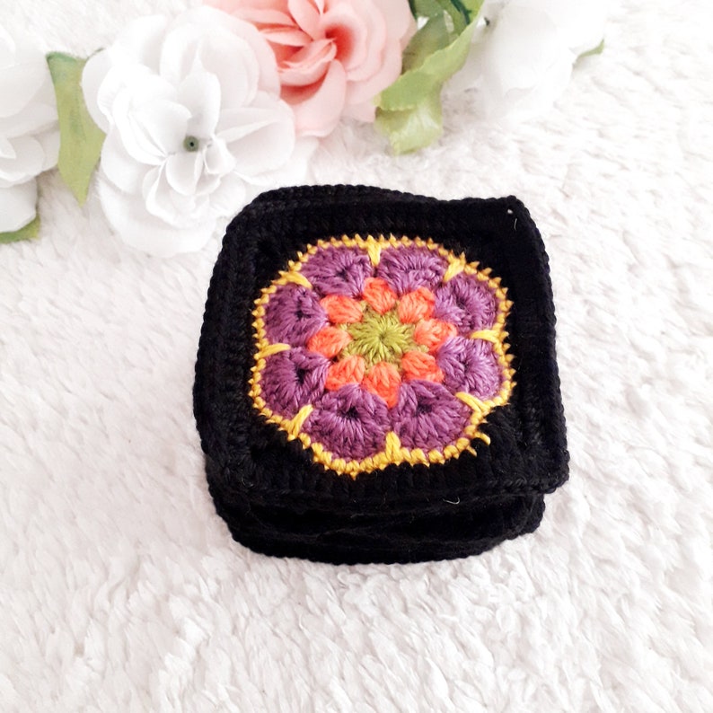 12 Pieces Granny Squares Finished Hand Crochet, Granny Square Motif ...