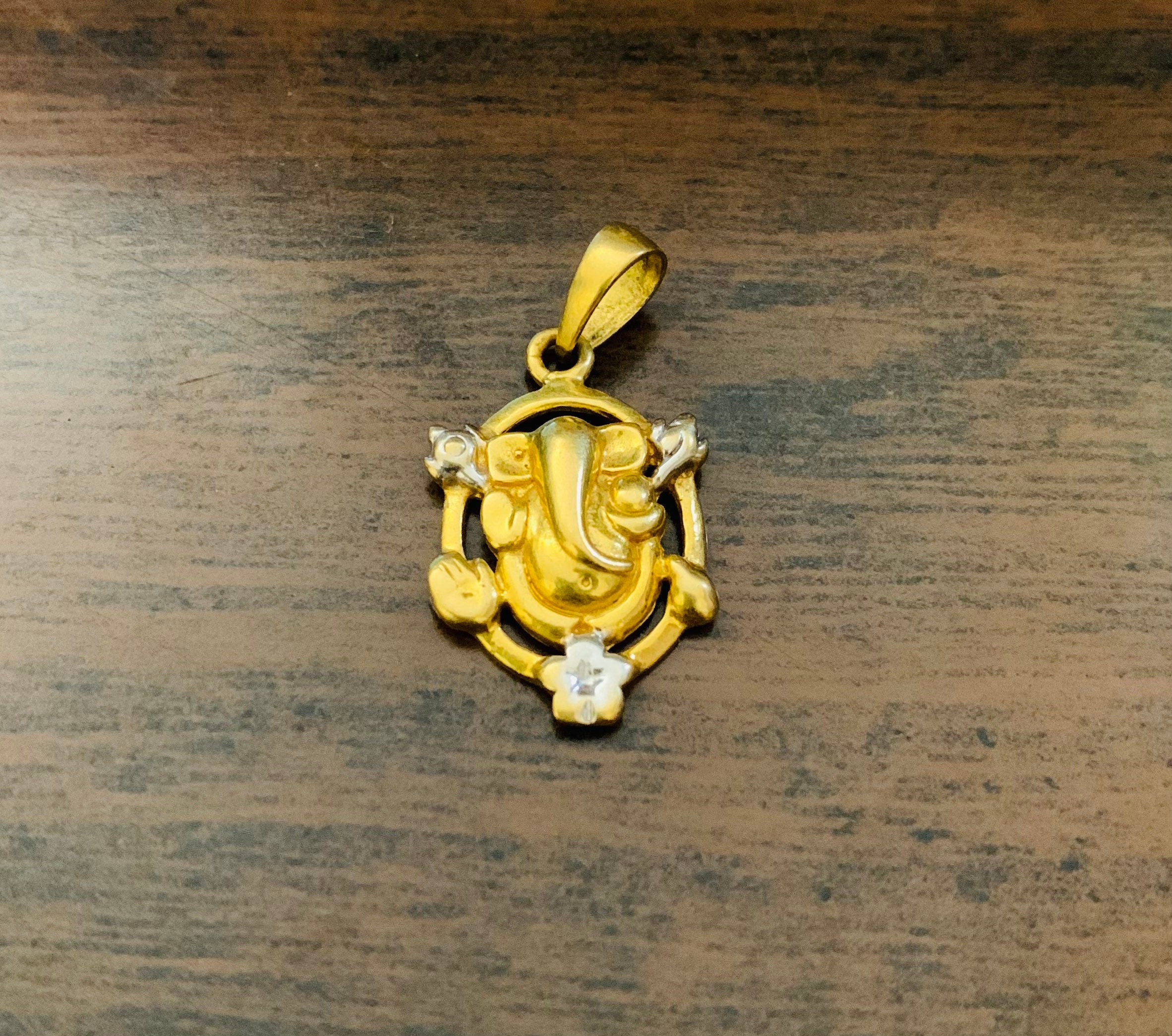 22k Gold Ganesha Pendant-solid Gold Pendant God Gold Pendant - Etsy