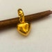 22k Gold Heart Pendant-heart Puff Pendant-solid Gold Pendant-love ...