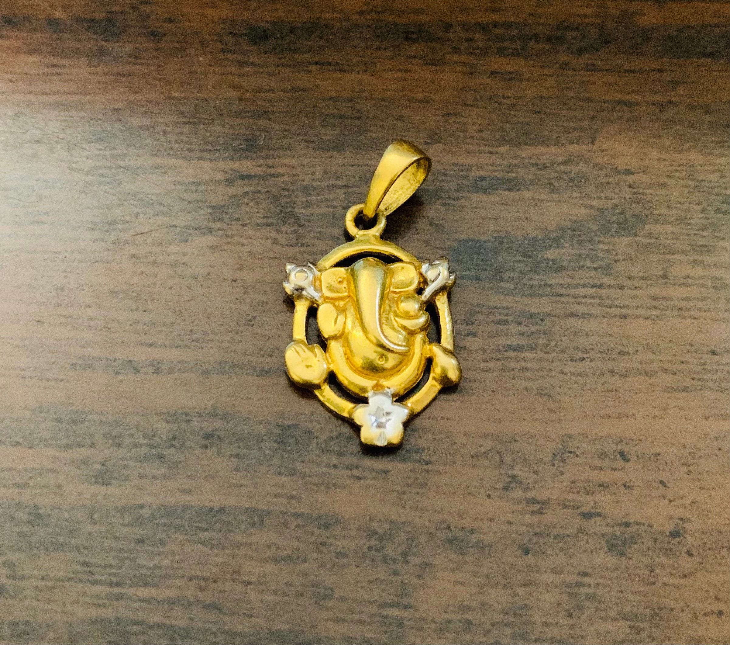22k Gold Ganesha Pendant-Solid Gold pendant god gold pendant | Etsy