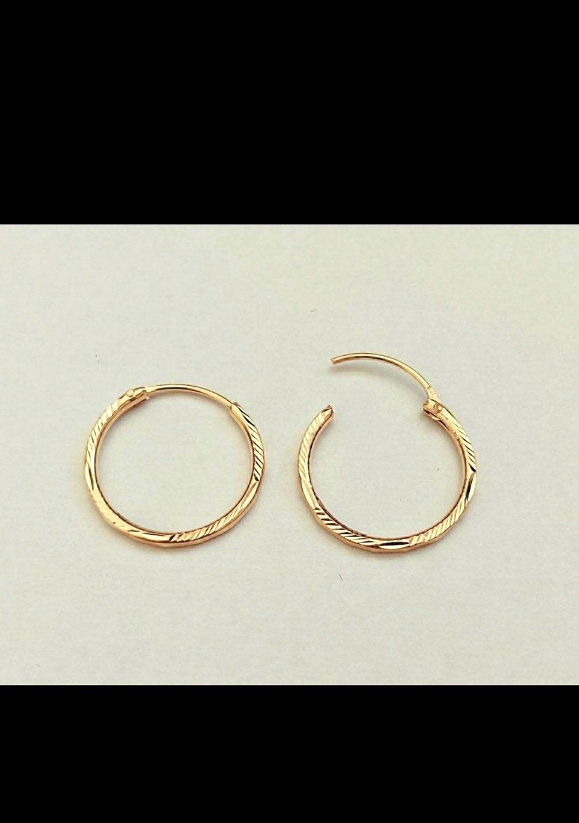 22k Gold Hoops Gold Earring Solid Gold Hoops Tiny Gold - Etsy