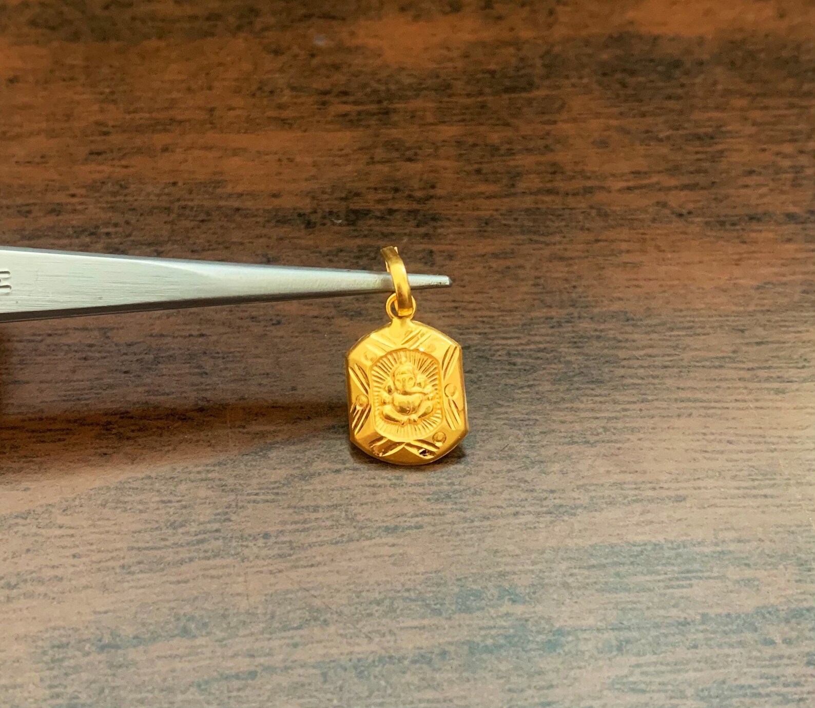 22k Gold Ganesha Pendant-solid Gold Pendant God Gold Pendant - Etsy