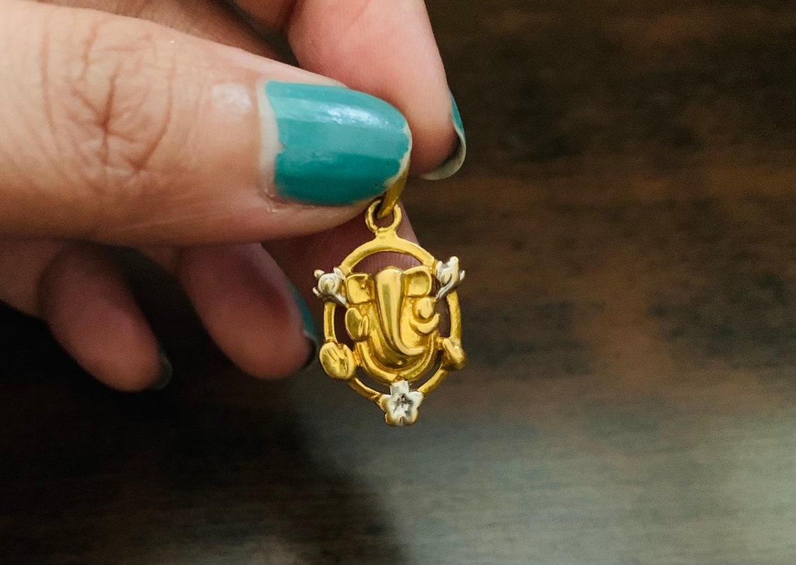 22k Gold Ganesha Pendant-Solid Gold pendant god gold pendant | Etsy