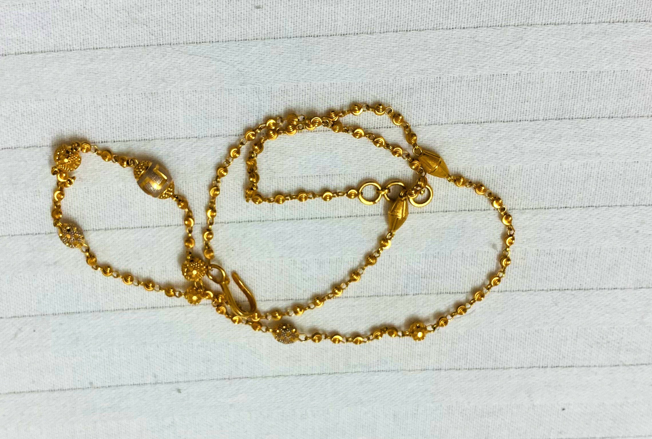 22k Solid Gold Ball Chain 10 Gram Gold Chain Indian Gold | Etsy