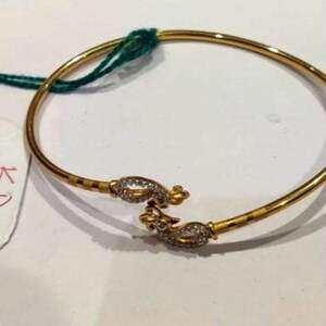 22k Gold Bangle Bracelet-22k Solid Gold Bangle-indian Gold Bangle-solid ...