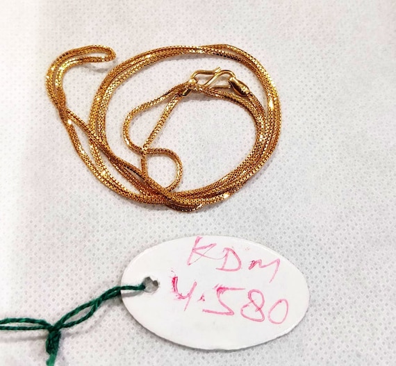 22k Solid Gold chain handmade gold chain Indian Gold chain | Etsy