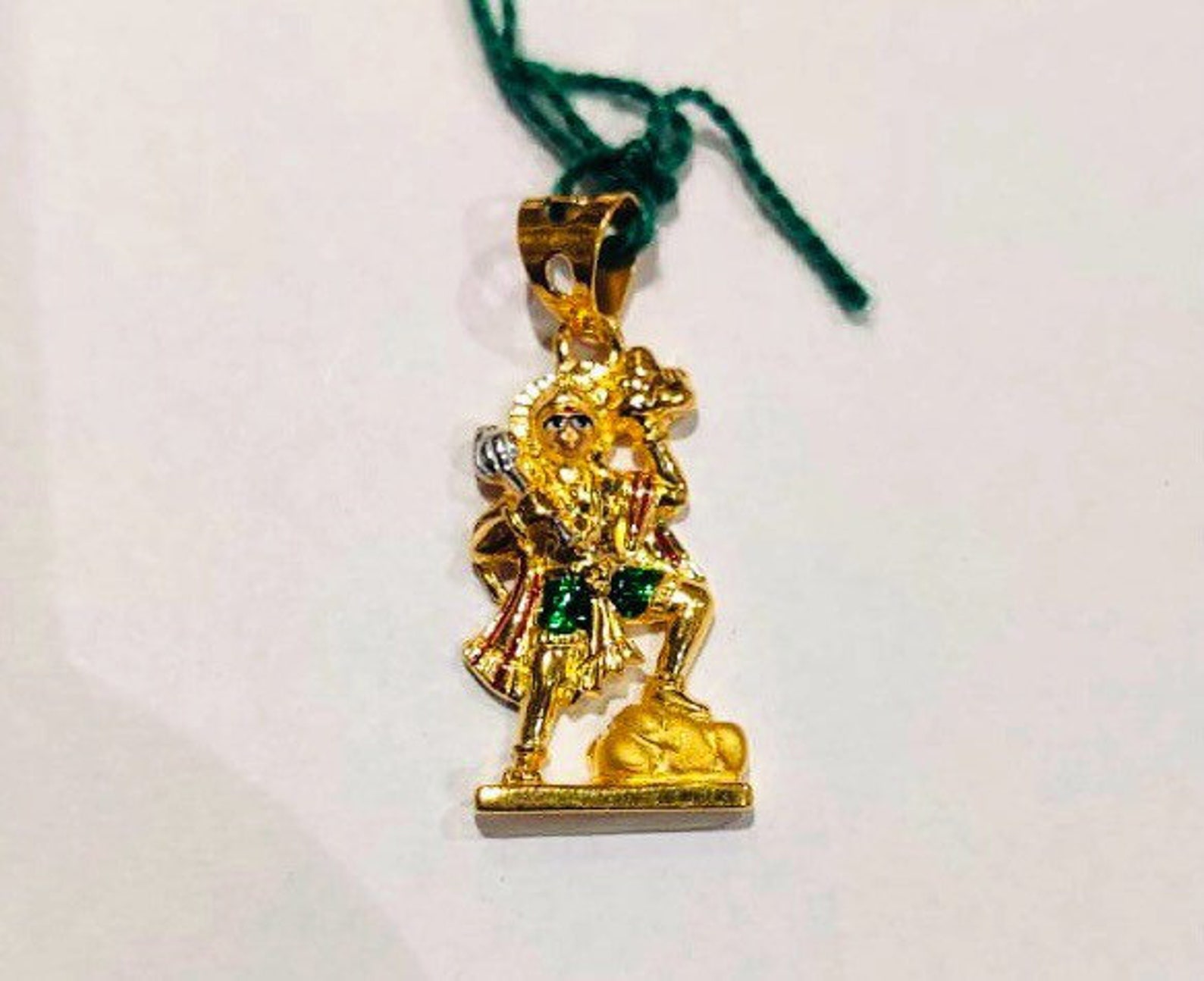 22k Gold Lord Hanuman Pendant-solid Gold Pendant- God Gold Pendant ...