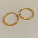 22k Gold Hoops Gold Earring Solid Gold Hoops Tiny Gold - Etsy