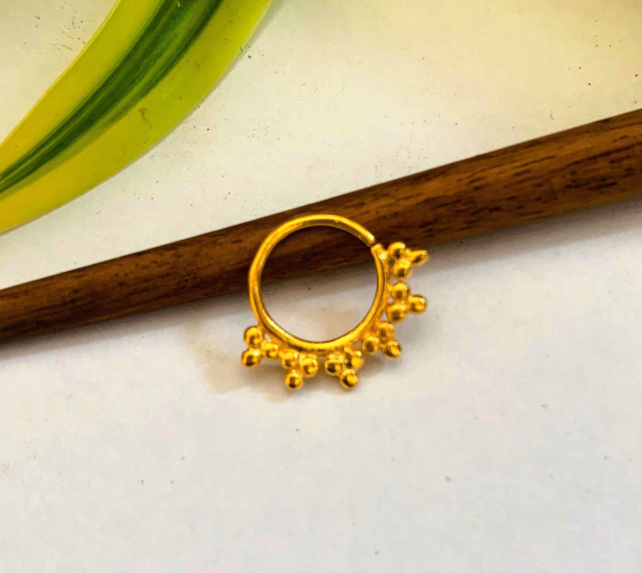 Gold Nose Ring Indian Nose Ring Gold Plated Nose Ring Nose - Etsy