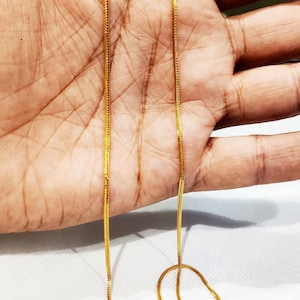 22k Solid Gold Chain- Handmade Gold Chain- Indian Gold Chain- Indian ...