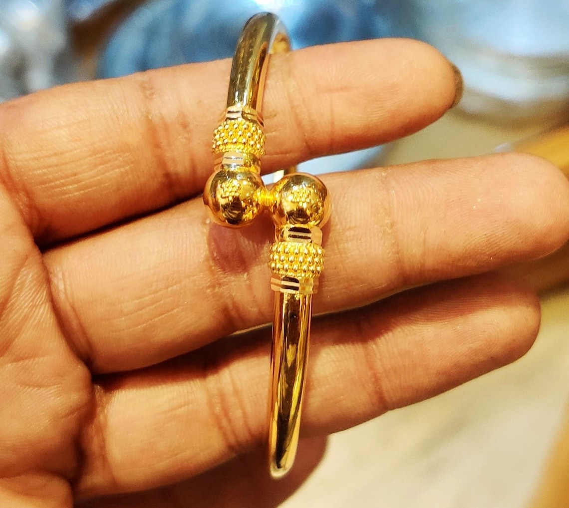 22k Solid Gold Bangle-solid Gold Rajwada Bangle- Gold Bangle ...