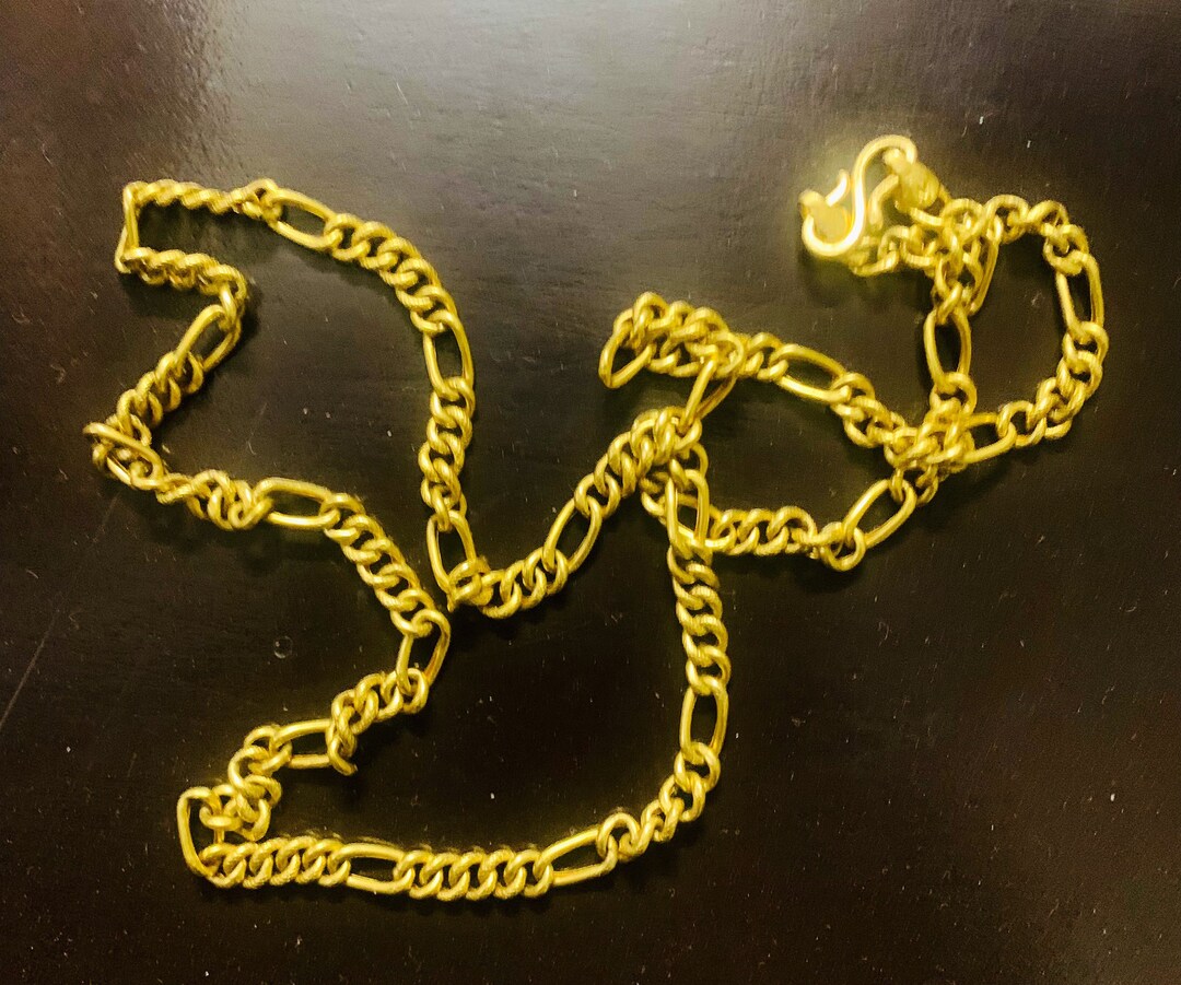 22k Solid Gold Chain- Unisex Design Gold Chain- Indian 22k Gold Chain ...