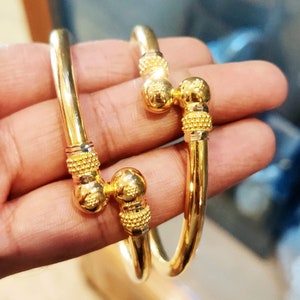 22k Solid Gold Bangle-solid Gold Rajwada Bangle- Gold Bangle ...