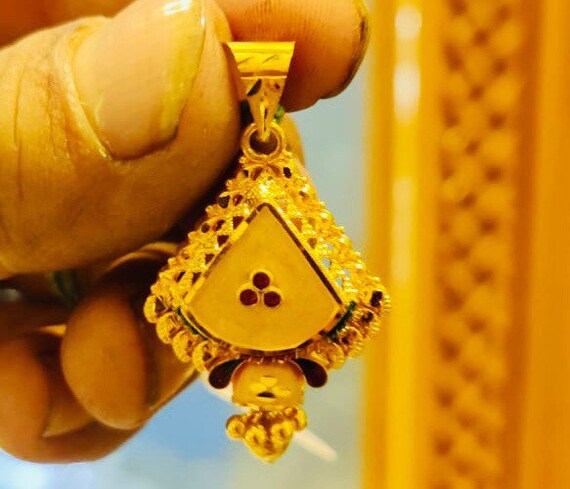 22k Solid Gold Pendant-indian Gold Pendant- Hallmarked 22k Solid Gold Pendant-indian Gold Pendant- Hallmarked