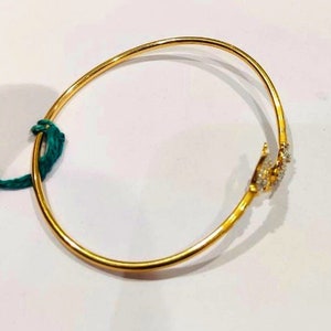 22k Gold Bangle Bracelet-22k Solid Gold Bangle-indian Gold Bangle-solid ...