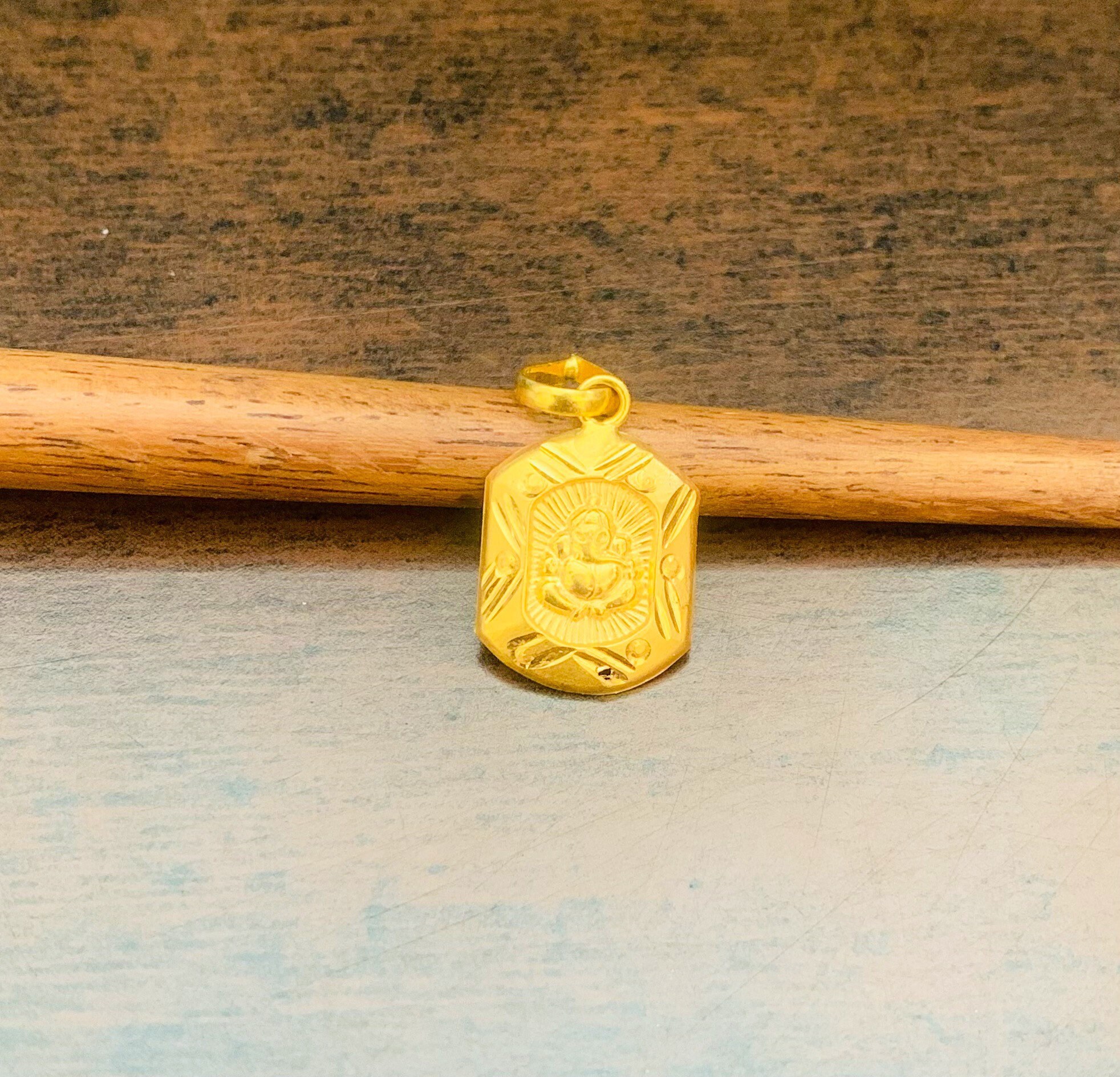 22k Gold Ganesha Pendant-solid Gold Pendant God Gold Pendant - Etsy