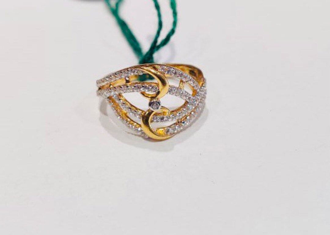 22k Solid Gold Ring-real Solid Gold Ring-gold Diamond Ring-antique ...