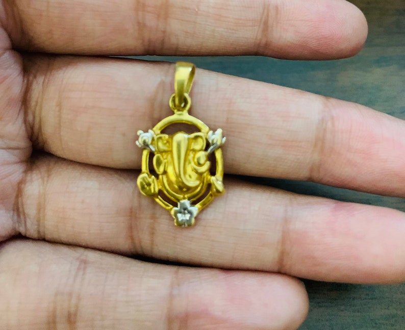 22k Gold Ganesha Pendant-Solid Gold pendant god gold pendant | Etsy