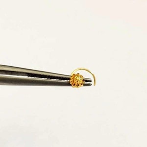 18k Solid Gold Nose Pin- Gold Nose Stud-rajasthani Nose Pin- Indian ...