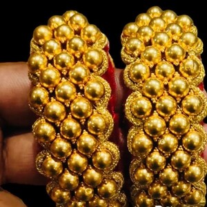 22k Solid Gold Gokhru-solid Gold Rajwada Gokhru Gold Bangle-handcrafted ...