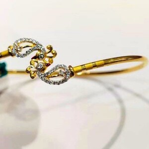 22k Gold Bangle Bracelet-22k Solid Gold Bangle-indian Gold Bangle-solid ...