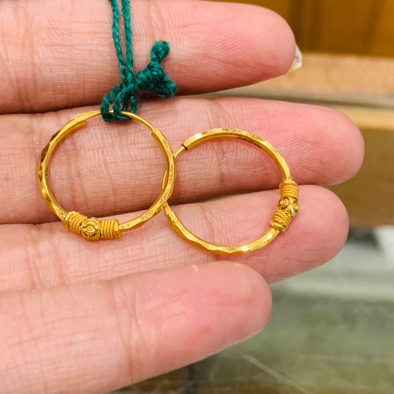 14k Solid Gold Jhumkas - Etsy