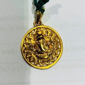 22k Gold Ganesha Pendant-solid Gold Pendant- God Gold Pendant- Spirtual ...