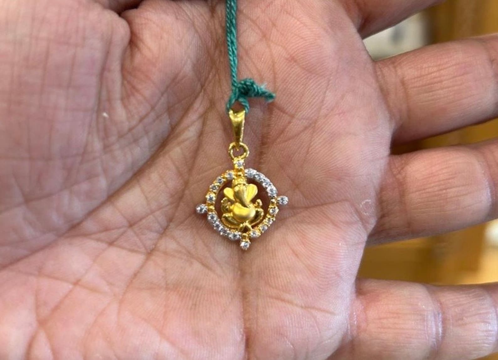 22k Solid Gold Ganesha Pendant-tiny Gold Pendant-lord Ganesha Gold ...