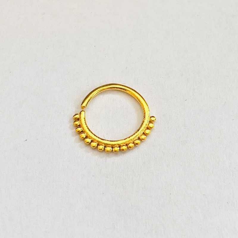 Indian 22k Gold Nose Ring - Etsy