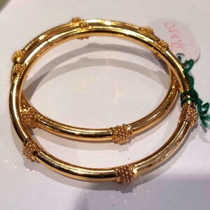 22k Solid Gold Bangle-solid Gold Rajwada Bangle- Gold Bangle ...