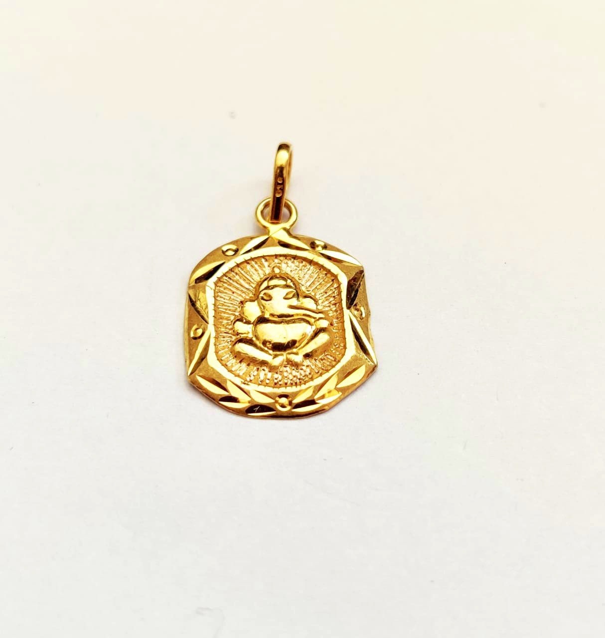 22k Gold Ganesha Pendant-solid Gold Pendant God Gold Pendant - Etsy