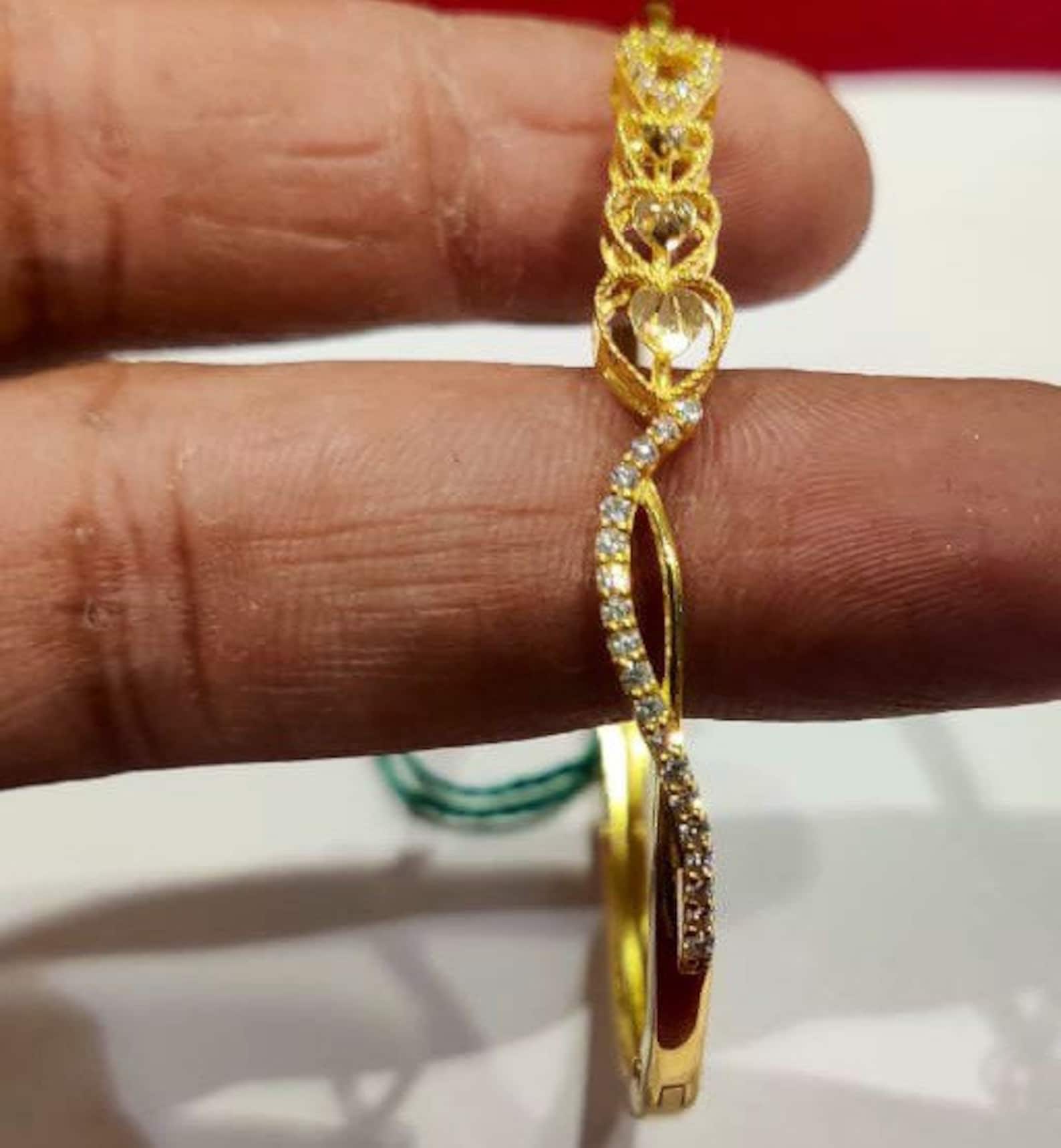 22k Gold Bangle Bracelet-22k Solid Gold Bangle-indian Gold - Etsy