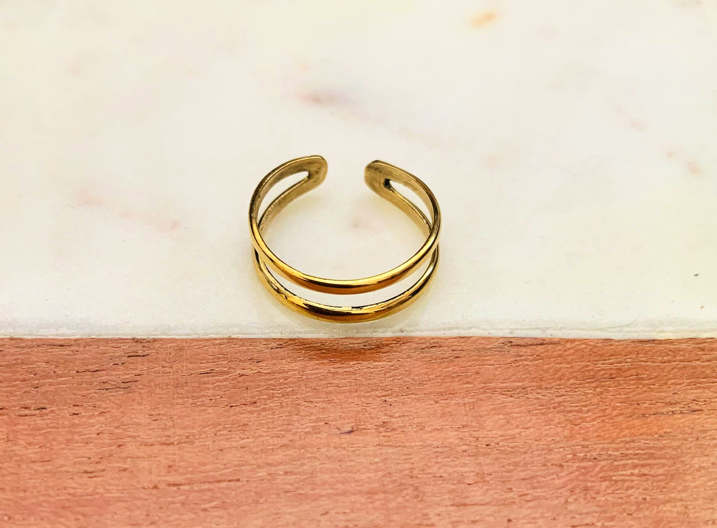 18k Solid Gold Adjustable Toe Ring Gold Toe Ring Unique - Etsy