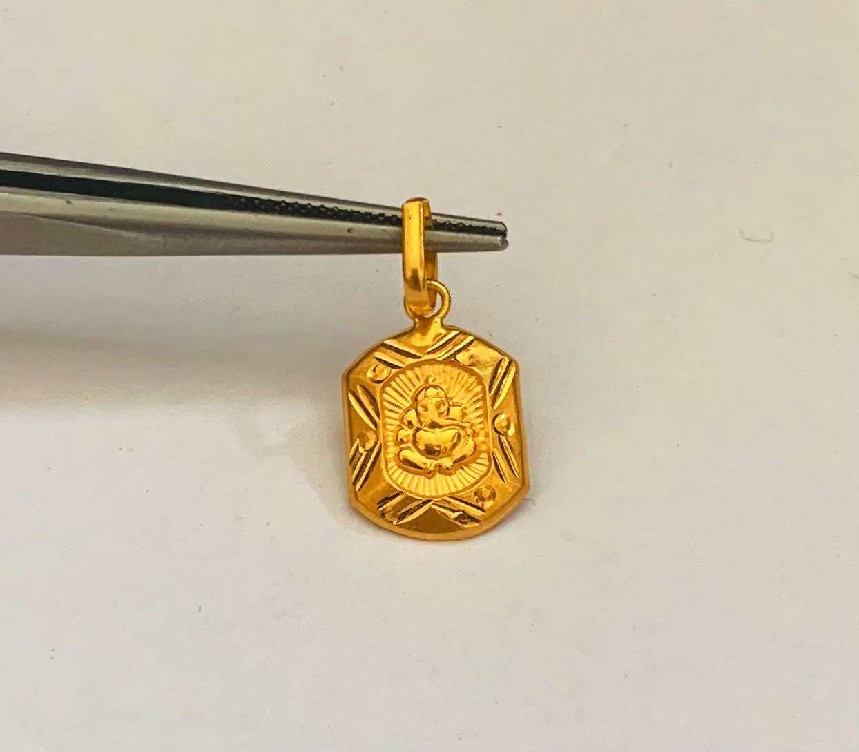 22k Gold Ganesha Pendant-solid Gold Pendant God Gold Pendant - Etsy