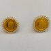 22k Solid Gold Antique Coin Stud-antique Gold Coin Earrings - Etsy