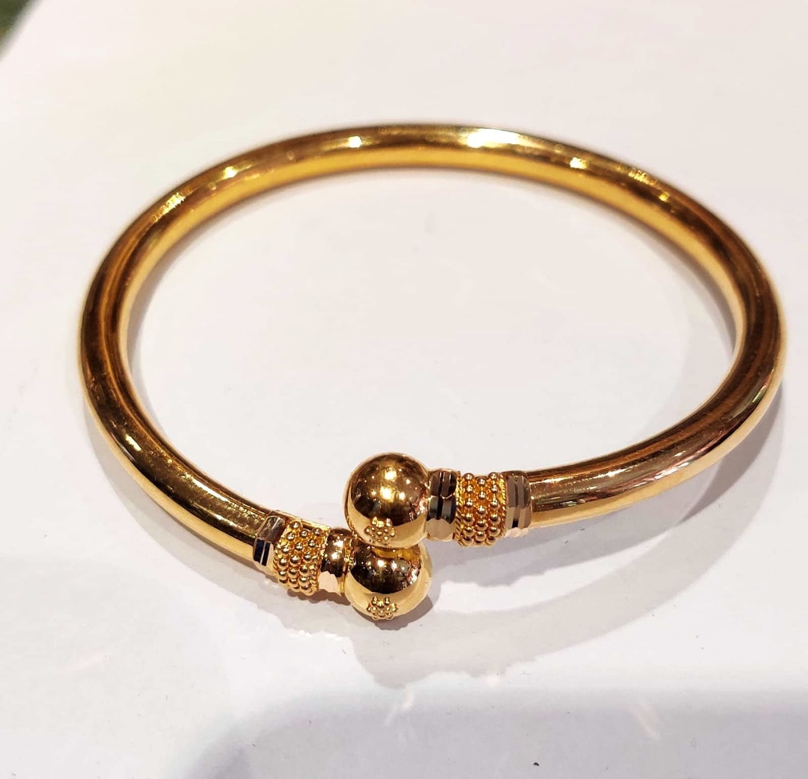 22k Solid Gold Bangle-solid Gold Rajwada Bangle- Gold Bangle ...