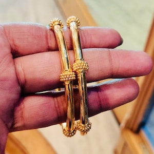 22k Solid Gold Bangle-solid Gold Rajwada Bangle- Gold Bangle ...