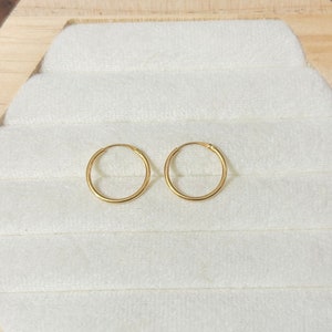 22k Gold Hoops, Gold Earring, Solid Gold Hoops, Indiangold Hoops, Classic Gold Hoops, Indian ...