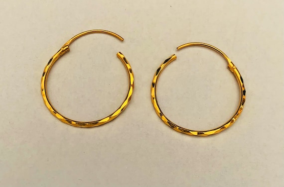 22ct indian gold hoop earrings store