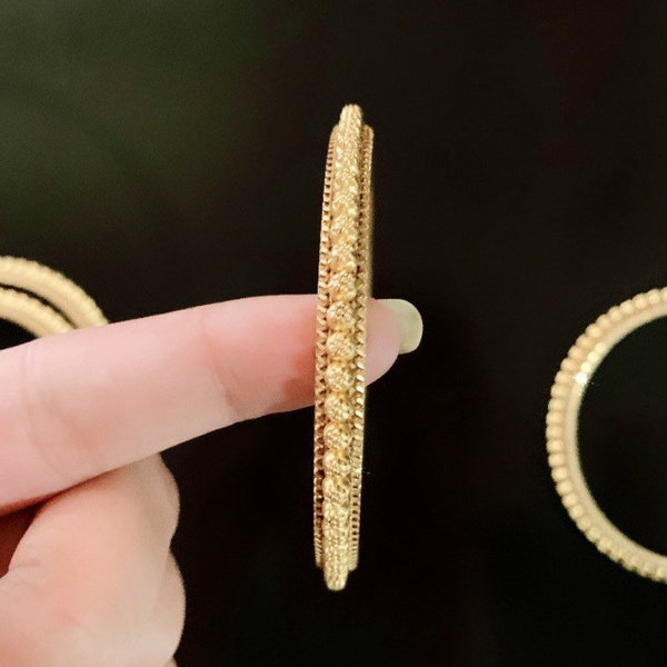 Solid Gold Bangle - Etsy